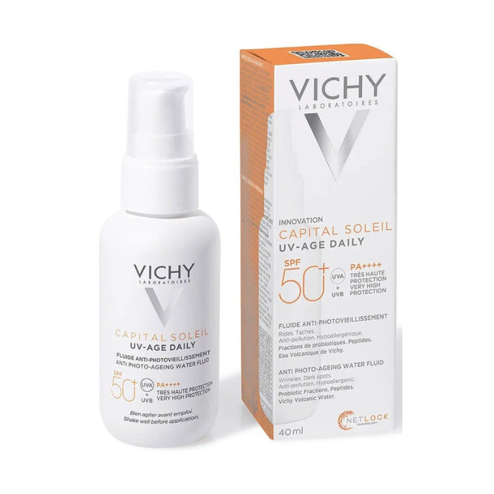 Buy Vichy Capital Soleil UV-Age Daily (SPF50+) Water Fluid 40ml online at best price in the UAE ...